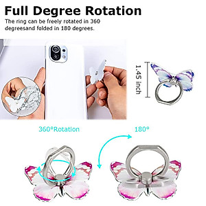 KJYF Phone Case for Moxee m2160 (6.0"), Full Body Soft TPU Shockproof Protection Case with 360° Rotation Ring Kickstand Anti-Scratch Bumper Back Cover for Moxee m2160 - Rose Flower