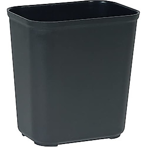 Rubbermaid Commercial Products Fire Resistant Wastebasket 28 QT/7 GAL, for Hospitals/Schools/Hotels/Offices, Black (FG254300BLA)
