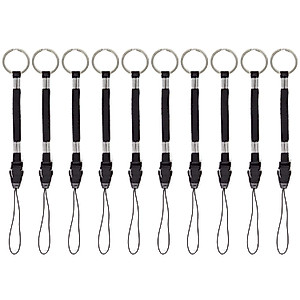 Honbay 10PCS Black Nylon Straps Lanyards with Detachable Buckle for Flashlight, Cell Phone, USB Flash Drive, MP3, MP4, and Other Small Electronic Devices