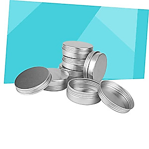 Ciieeo Container with Lid 24pcs Containers with Lids Cream Jars with Lids Empty Tin Cans Tin Cans with Lids Balm Tin Container Screw Tin Cans Empty Cream Jar Metal Tin Container Balsam