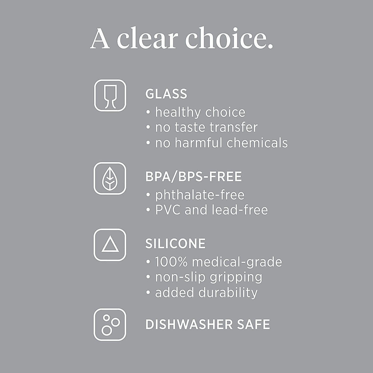 Glass Bottle Core 2.0 Onyx Black Lifefactory 12 oz Bottle