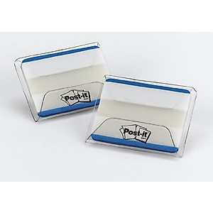Post-it Tabs, 2 in, Solid, Blue, 25 Tabs/On-The-Go Dispenser, 2 Dispensers/Pack (686F-50BL)