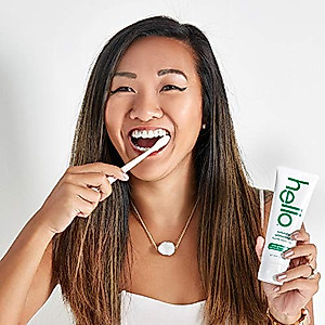 Hello Naturally Whitening Fluoride Toothpaste and Naturally Fresh Antiseptic Mouthwash, Farm Grown Mint, Alcohol Free, Vegan, SLS Free and Gluten Free, 4.7 Ounce Tubes (Pack of 2), 16 Ounce Bottle