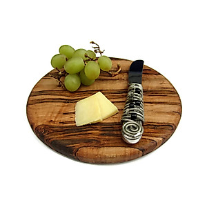 Ambrosia Maple Wood Round Cutting Board Trivet Hotplate, Round Wood Serving Board