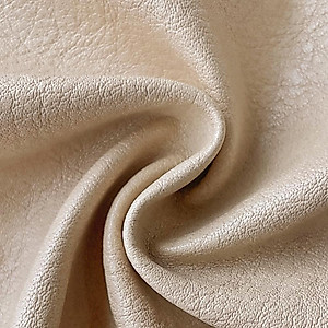 ONEART | Beige Faux Leather Fabric by Separated Yard, Marine Vinyl Fabric for Crafts, Soft Grain Upholstery Fabric, 36"x54"