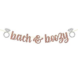 Rose Gold Glitter Bach Boozy Banner, Bridal Shower Party Decorations, Wedding, Engagement Hen Party Decoration Supplies