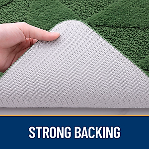 OLANLY Door Mats Indoor, Non-Slip, Absorbent, Dirt Resist, Entrance Washable Mat, Low-Profile Inside Entry Doormat for Entryway (32x20 inches, Green)