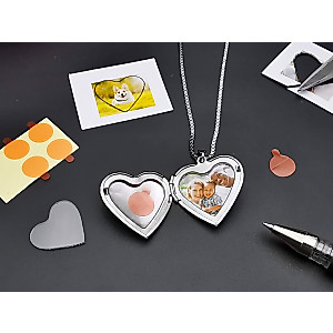 GOKING Dog Paw Locket Necklace That Holds Pictures Love Heart Photo Lockets Pendant for Women