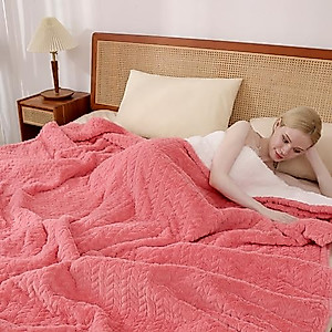 Bilicolor Heated Blanket Electric Throw Luxury Faux Fur Sherpa 50" x 60" Fast Heating Blanket 5 Heating Levels 3 Hours Auto Off with ETL Certificated