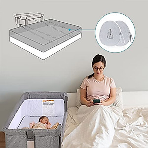 Kisdream Baby Bassinet Bedside Co Sleeper: Parents Next to Tall Bed Side Cradle Bassinette Attached Safe Cosleeper Crib Connected Portable Cosleeping for Newborn & Infant with Adjustable Height