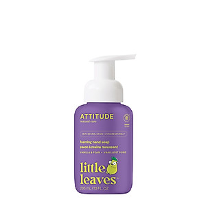 ATTITUDE Foaming Hand Soap for Kids, EWG Verified, Dermatologically Tested, Plant- and Mineral-Based Ingredients, Vegan, Vanilla & Pear, 10 Fl Oz