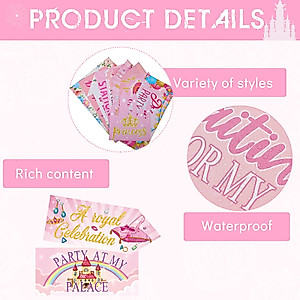 20 Pieces Princess Birthday Party Decorations Princess Welcome Sign Princess Directional Signs Castle Princess Decorations Princess Sign for Girl Birthday Baby Shower Party Supplies, 10 Styles