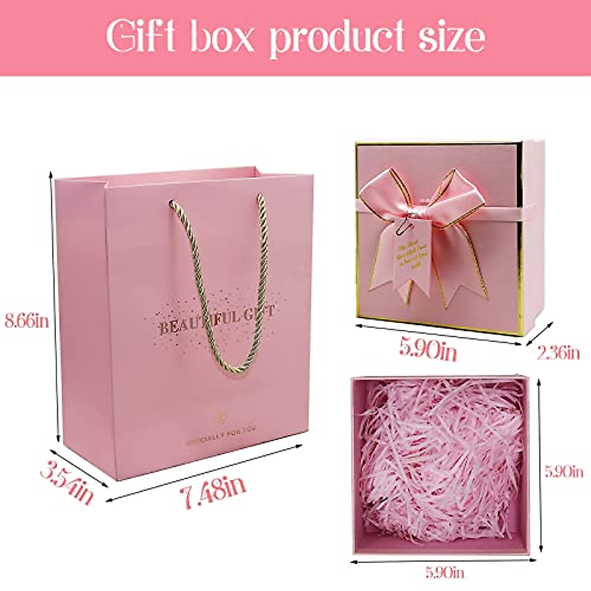 pzlobiet Gift Boxes for Gift, Luxury Gift Boxes for Presents, Decorative Gift Boxes for Valentines Day, Anniversaries, Birthday, Wedding, Girl Gifts Lady Gifts Mother Gifts and Wife Gifts etc.