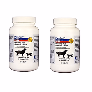 PALA TECH Cranberry Plus 60 Chewable Tablets for Dogs & Cats (Pack of 2)