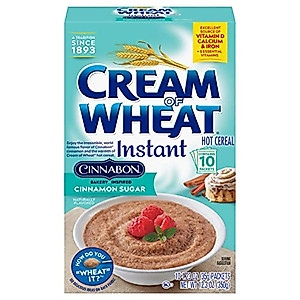 Cream of Wheat Instant Hot Cereal, Cinnabon, 1.23 Ounce, 10 Packets (Packaging May Vary)