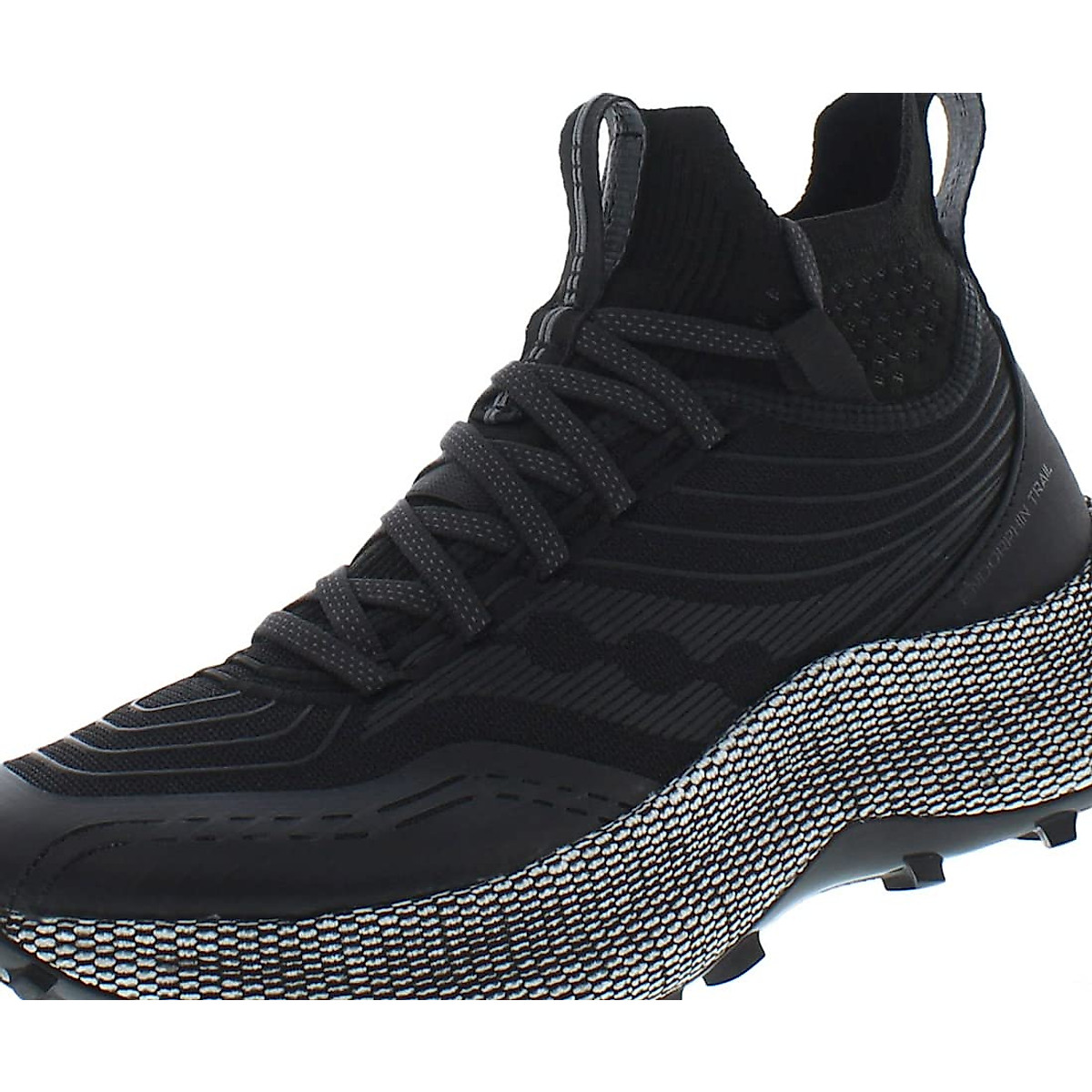 Saucony Womens Endorphin Trail Mid Runshield Hiking Shoes Black 9 Medium (B,M)