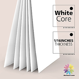 Mat Board Center, Pack of 20 11x14 Uncut Photo Mats, White Backing Boards - for Photos, Prints, Frames and More