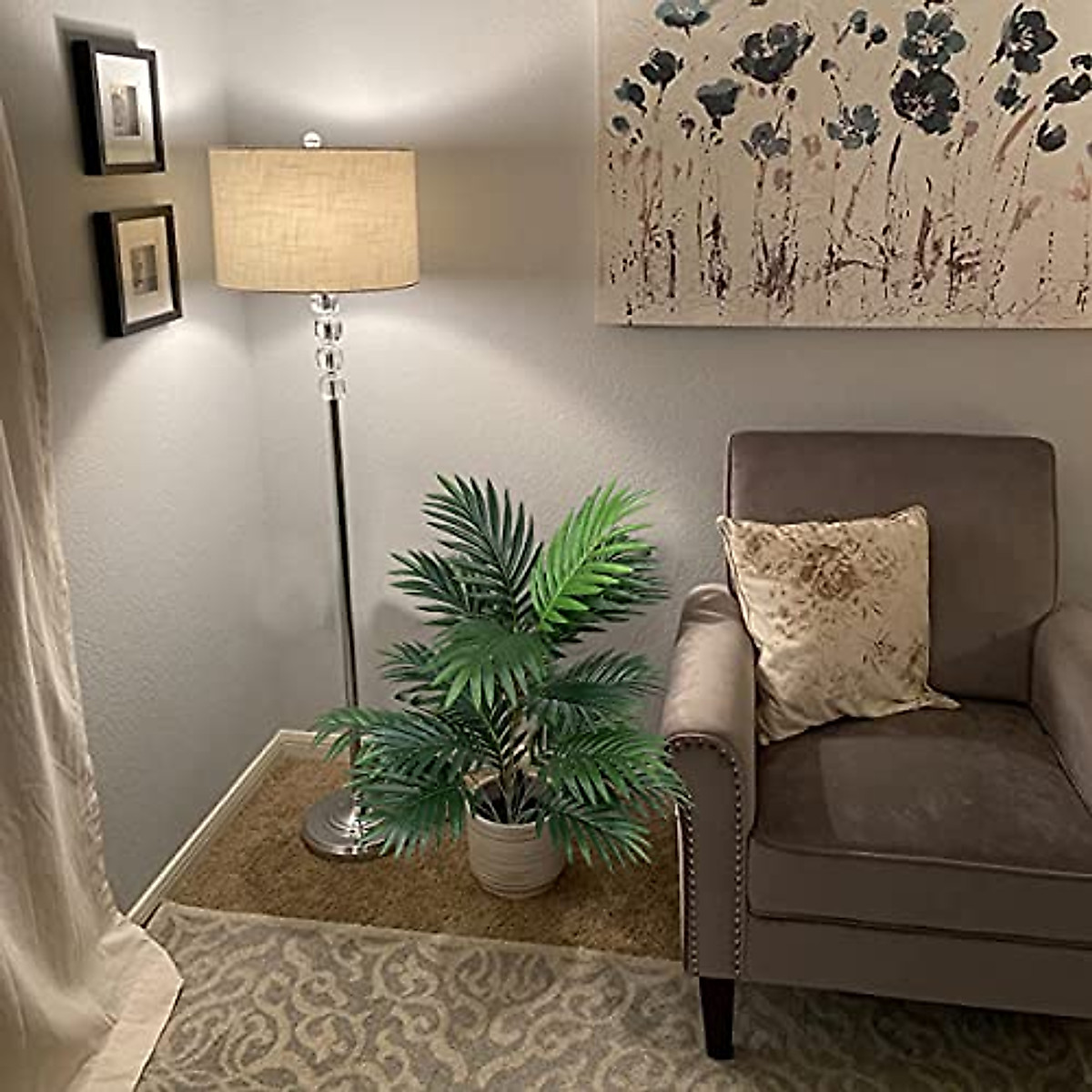 Artificial Palm Tree Plants 30" Tall UV Resistant Tropical Areca Plant Faux Plants Monstera Leaves Floral Arrangement Safari Leaves Beach Leave Party Suppliers Decorations