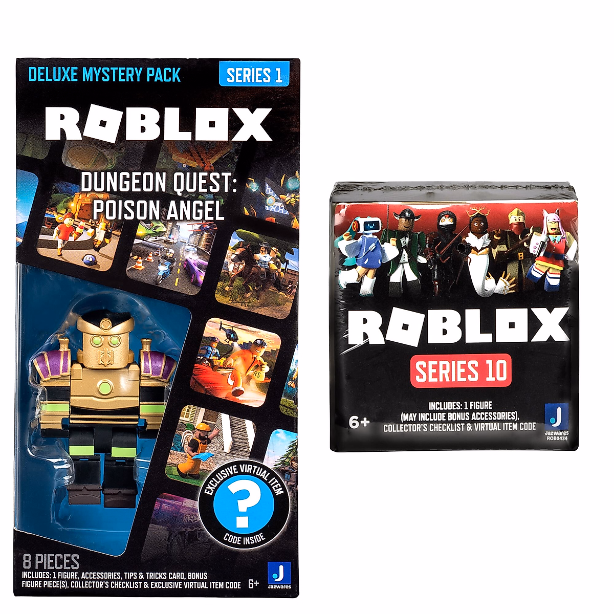 Roblox Action Collection - Destined to Fail: Tax Collector Deluxe Mystery Figure Pack + Mystery Figure Bundle [Includes 2 Exclusive Virtual Items]