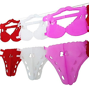 Yani’s Gifts Lingerie Party Decorations, Bra and Panties Tissue Paper Streamers Banner, 1 Bra and 1 Panty, Each Over 8.5 ft Long, Stag Party, Hen Party, Final Fiesta Bachelorette Party, Bridal Shower