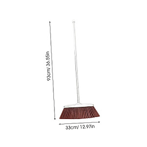 ANDRESLAD Thick Broom Trash Sweeping Besom Lawn Sweeper Manual Broom Soft Bristle Broom Dense Broom Garbage Cleaning Supply Broom Cleaning Tool Floor Sweeper Broom Stiff Bristle Broom Nylon