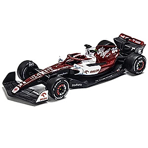 JODIYAAH Bburago 1:43 2022 Alfa Romeo F1 Racing Team C42#24 Guanyu Zhou Alloy Car Diecast Car Model Toy Collection (F1 C42#24)