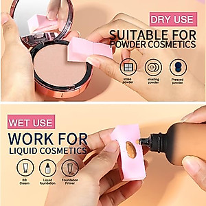 Teenitor 48 Pieces Makeup Sponge Blender For Face Curve Blending, Latex Free Small Wedge Shaped Smooth Apply Beauty Sponge Applicator For Liquid Cream Foundation Halloween Costume Festival Makeup