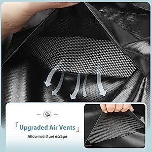 Grill Cover for Weber Spirit 200/300 Series, Also Fits for Spirit II 300, Double Straps and Built-in Vents, Durable & Waterproof, 52-Inch, Black