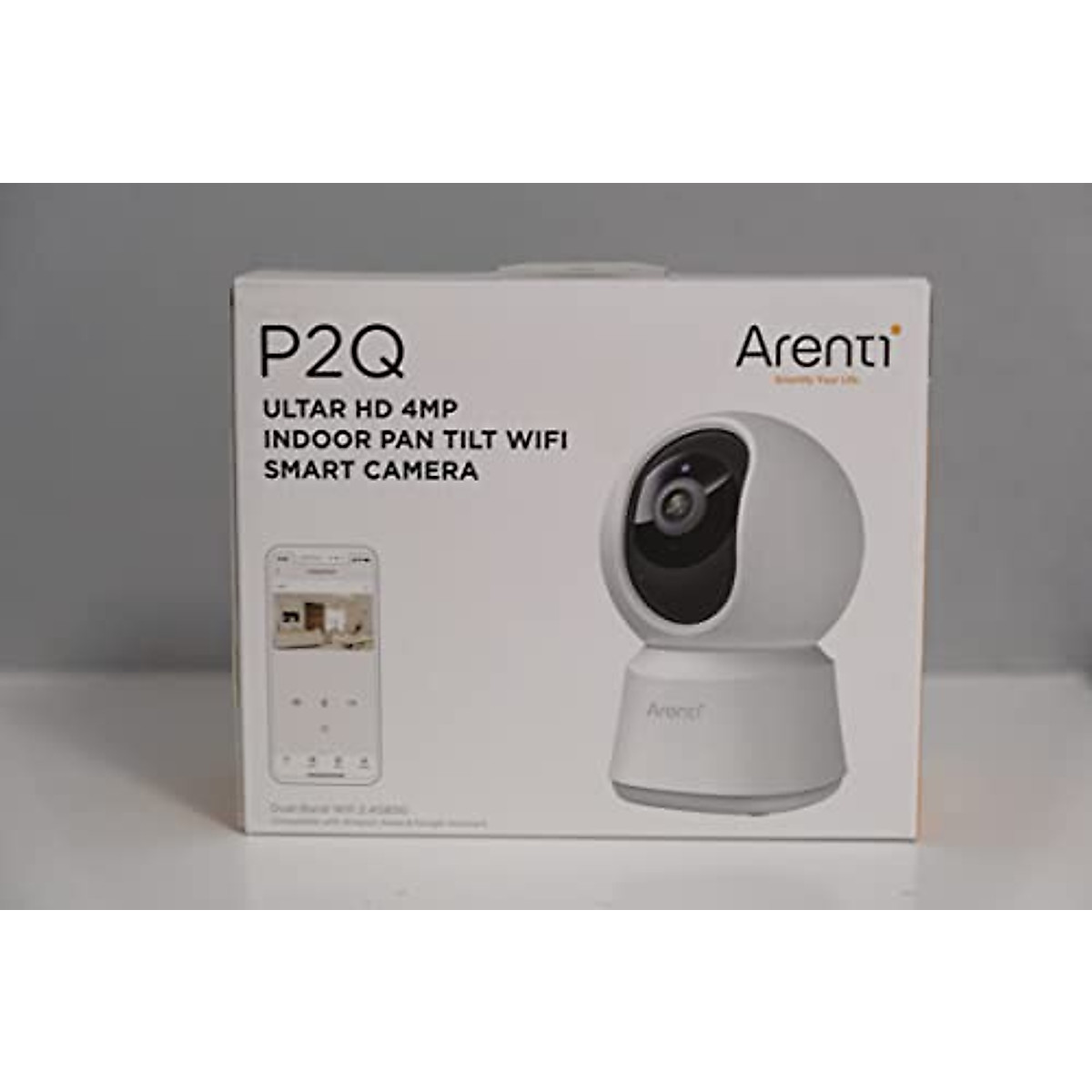 ARENTI 5ghz WiFi Security Camera Indoor, 4MP Plug-in Pet Dog Camera with Phone App, Baby Home Cam 2.4G/5G Dual-Band, AI Motion Detection, Auto Tracking, 2-Way Talk, Night Vision, Works with Alexa