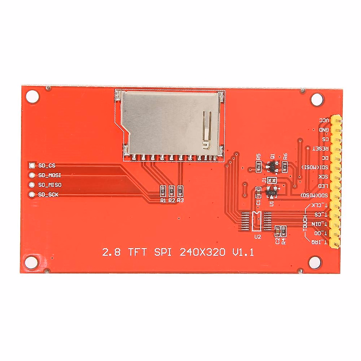 2.8 Inch ILI9341 240x320 5V/3.3V TFT SPI LCD Display Module Serial Port LCD Touch Panel Module Color Screen, Support 65K Color Display(Without Touch)