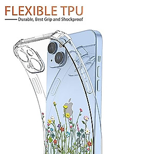 GTBDEKI Phone Case for Realme C20/Realme C20A/Realme C11 2021 Case RMX3063 Case with Screen Protector, Clear Case with Flower Garden Patterns Protective Phone Cover for Oppo Realme C20 Flower Bouquet