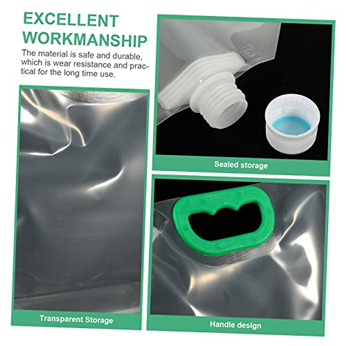 Zerodeko 20 pcs Transparent grain bag clear storage bag food storage bags airtight storage bags stand up grain bag rice grain sealed bags rich storage clear grain dry food household