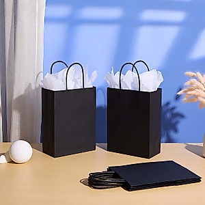 SUNCOLOR 24 Pack Red Small Party Favor Bags Goodie Bags for Birthday Party/Valentines day Gift Bags With Handle (Red)