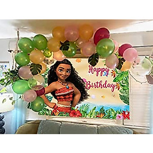 7x5ft Moana Birthday Party Backdrop Photo Summer Sea Moana Background Photography Princess Girls Birthday Cake Table Decoration