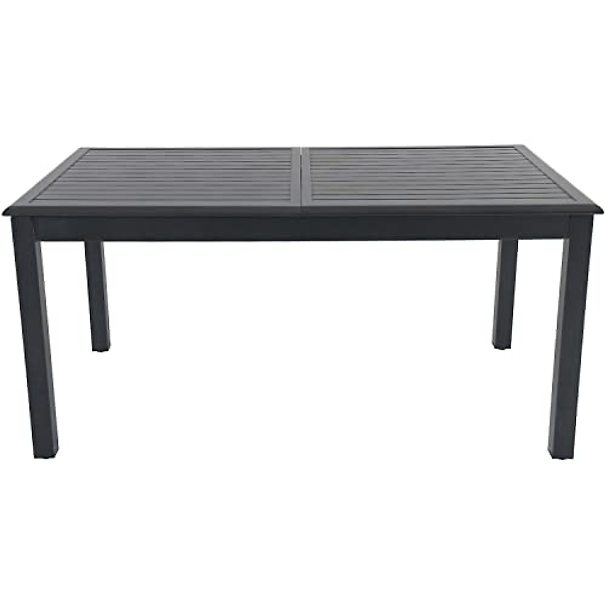 Hanover 11-Piece 40" x 94" Cameron Modern Outdoor Dining Set, 10 Stackable Sling Chairs, 40'' x 94'' Expandable Table, Durable, Weather Protected Aluminum Frame, Gray