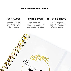 Wedding Planning Book and Organizer - Elegant Engagement Gift 18-Month Calendar Checklist Best Planning Book Gifts for the Bride - Ultimate Bridal Knot Wedding Diary Gift Countdown Binder and Planner