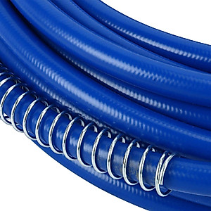 65ft Hose Kit & Airless Spray Gun with 8” Extension Pole, Including Tip Guard and 517 Tip, 3600 PSI Max x 1/4" Airless Paint Spray Hose ，Blue Color (20 Meter)