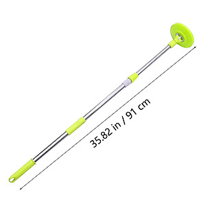 BUTIFULSIC 1 Set Mop Pole Rotating Mop Accessory Rod Handle Mop Rod Mopping Commercial Mop Mopa para Limpiar Pisos Turnicate Kit Replacement Rotating Rotary Mop Rod Mops Green Stainless Steel