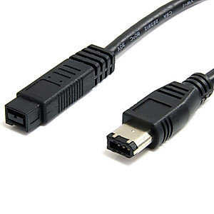 Tripp Lite FireWire 800 IEEE 1394b Hi-speed Cable (9pin/6pin) 10-ft.(F017-010), Black