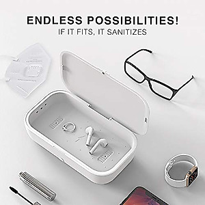 UV Phone Sanitizer and Charger by Johns Avenue - UV Sanitizer with Quick 5 Minute Sanitation Mode Can Also Be Used in Car