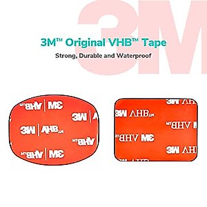 Wealpe Adhesive Mounts Helmet Flat Curved Mounts with 3M Sticky Pads Tape Compatible with GoPro Hero 11, 10, 9, 8, 7, Max, Fusion, 6, 5, 4, Session, 3+, 3, 2, 1 Cameras