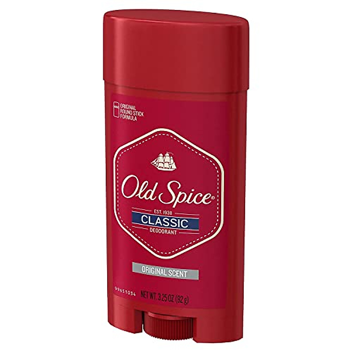 Old Spice Deodorant 3.25 Ounce Classic Original Round Stick (96ml) (3 Pack)
