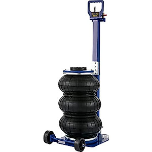 VEVOR Air Jack, 3 Ton/6600 lbs Triple Bag Air Jack, Air Bag Jack Lift Up to 15.75 Inch, 3-5S Fast Lifting Air Bag Jack for Cars with Adjustable Long Handle (Blue)