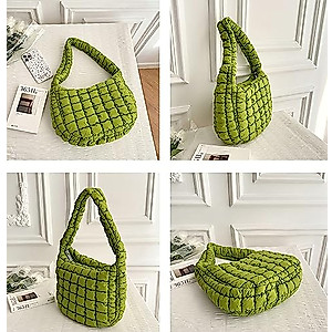 Quilted Tote for Women - Puffer Lightweight Padding Shoulder Hobo Satchel Handbag Cloud Bag With Zip 2024