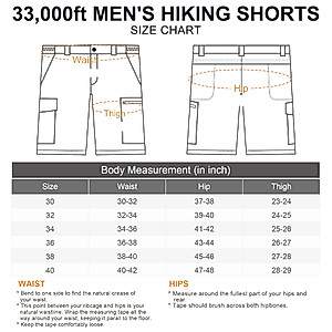 33,000ft Men's Golf Shorts 10" Inseam with Zipper Pocket Lightweight Quick Dry Stretch Hiking Cargo Shorts for Travel Fishing Fossil