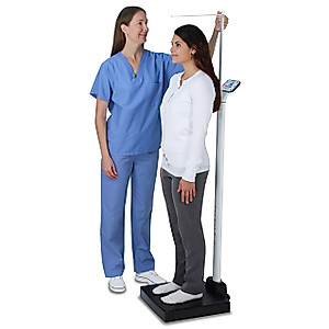 Detecto APEX-C-AC Digital Physician Scale with Height Rod, AC Adapter, WiFi, Bluetooth 600 lb x 0.2 lb, 24" to 87.5"