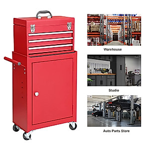 Torin APTB134R Tool Box, Red, Large