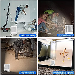 SWORDFORCE Led Flood Light Outdoor, 100W 2 Pack 3CCT Selectable 3000K/4000K/6500K Indoor Led Work Lights Plug in Floodlight Waterproof for Yard,Garage,Shop,Garden,Playground…