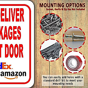 Please Deliver All Packages to Front Door Delivery Sign for Delivery Driver - Delivery Instructions for My Packages from Amazon, FedEx, USPS, UPS, Indoor Outdoor Signs for Home, Office, Work, 8.5"x10"