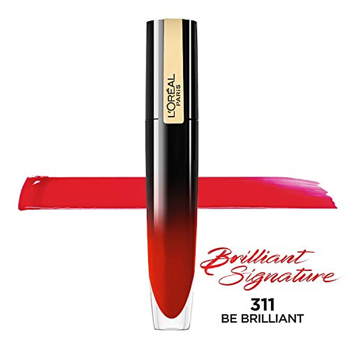 L’Oréal Paris Brilliant Signature Shiny Lip Stain Lipstick, Be Brilliant 0.21 Fl Oz.